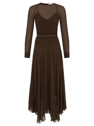Zimmermann Long Sleeve Midi Dress - Black