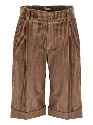 Brunello Cucinelli Belt Loop Shorts - Brown