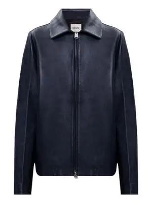 Khaite Jackson Leather Jacket - Blue