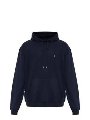 ALLSAINTS Asher Logo Hoodie - Navy Blue