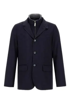 Herno Three-button Zipped Jacket - Black