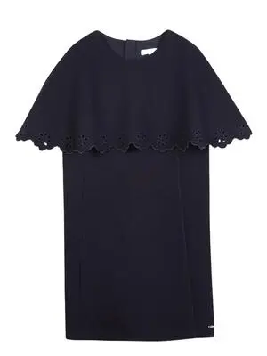 Chloé Scalloped Cape Dress - Black