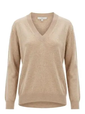 Malo Long-sleeve V-neck Sweater - Light Sand