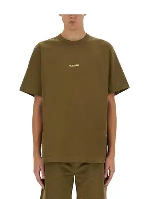 Helmut Lang Logo Printed Crewneck T-shirt - Brown