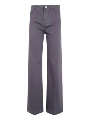 Seventy Wide Leg Denim Jeans - Cold Brown