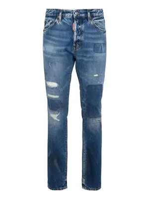 Dsquared2 Worker Wash Teddy Jeans - Blue
