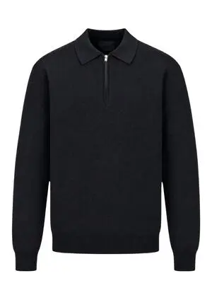 Rains Long-sleeved Polo Shirt - Black
