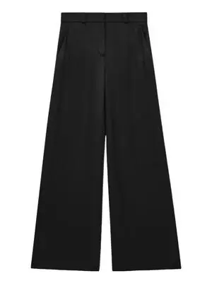 Giorgio Armani Silk Cady Palazzo Trousers - Black