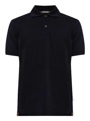 Paul Smith Buttoned Wool Polo Shirt - Black
