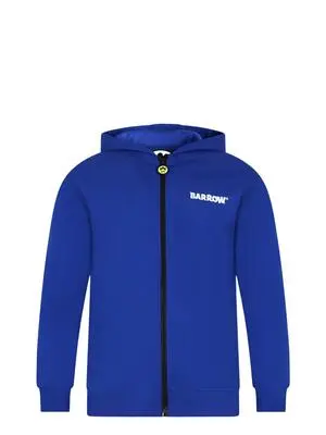 BARROW Logo-print Zip Hoodie - Blue