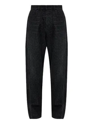 Balmain Monogrammed Belt-loop Jeans - Black