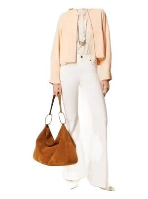 TWINSET Twinset Kimono Sleeve Bomber Jacket Pink