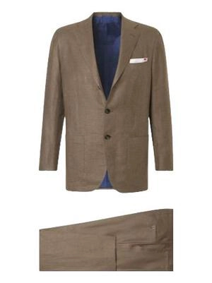Kiton Logo Suit Set - Brown