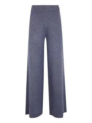 Seventy Wool Blend Wide Leg Trousers - Grey