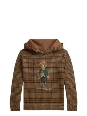 Polo Ralph Lauren Knit Pullover Sweatshirt With Hood And Polo Bear Motif - Brown