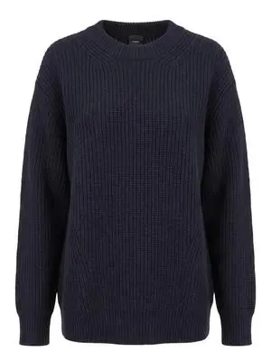 Pinko Ribbed Knit Crew Neck Sweater - Black
