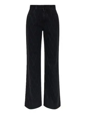 Balmain Diamond Quilted Jeans - Black