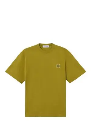 Stone Island Regular-fit T-shirt With Compass Patch - Cactus