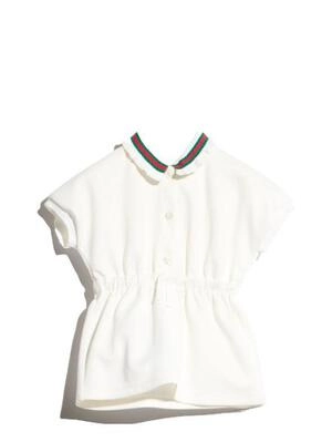 Gucci Technical Jersey Dress With Web Detail - White