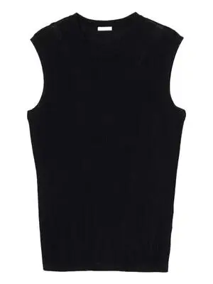 JOSEPH Calife Crinkle Rib Tank Top - Black