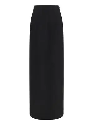 MAISON MARGIELA Straight Maxi Skirt With Back Slit - Black