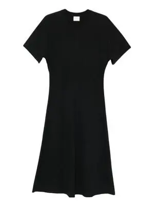 Closed Crew-neck T-shirt Midi Dress - Black