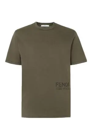 FENDI Logo-print Cotton T-shirt