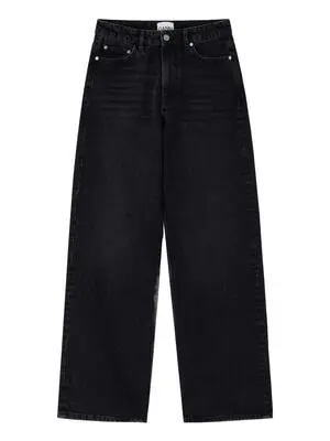 GANNI Izey Jeans In Rigid Denim - Black