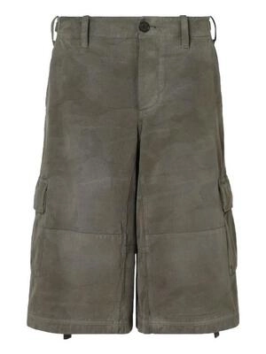 FENDI Fendi Patchwork Cotton Bermuda Shorts