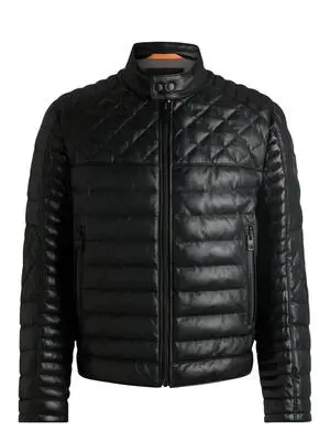 Hugo Boss Quilted Padded Long Sleeve Jacket - Black