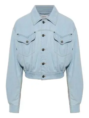 Versace Long-sleeved Denim Jacket - Blue