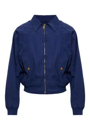 Versace Zip-up Bomber Jacket - Navy Blue