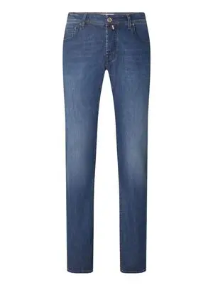 Jacob Cohen Straight Leg Jeans With Belt Loops - Blue