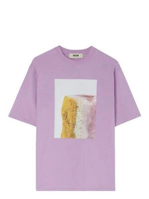 MSGM X Duccio Maria Gambi Photograph-print T-shirt - Pink