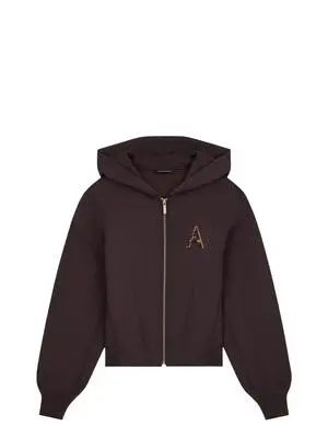 Armani Exchange Long Sleeve Zip-up Hooded Sweatshirt - Black