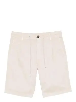 Eleventy Drawstring Pleated-front Shorts - Beige
