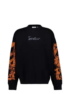Off-White Long-sleeve Sweatshirt With Graphic Print - Black