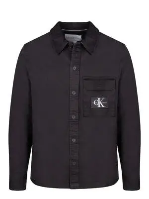 Calvin Klein Logo Pattern Shirt - Black