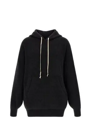 Rick Owens Hooded Long Sleeve Hoodie - Black