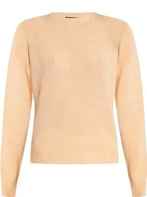 Fabiana Filippi Crewneck Knitted Jumper With Ribbed Trim - Nude