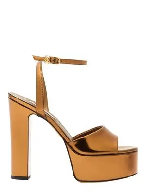 Casadei Patty Platform Interstellar Sandal - Brass