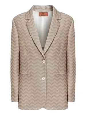 Missoni Zigzag Tailored Blazer - Nude