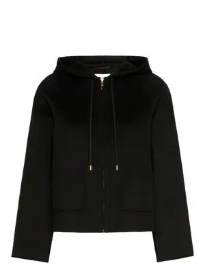 Max Mara Long-sleeved Casual Jacket With Hood - Black