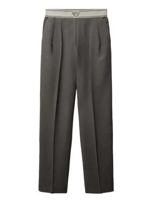 Versace Medusa Waistband Pleated Trousers - Grey
