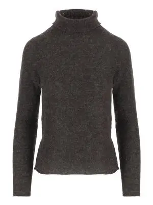 Bruno Manetti Long Sleeve Turtleneck Sweater - Black