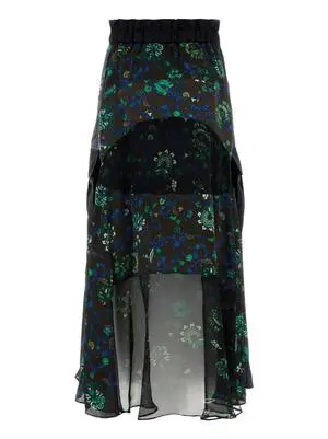 Sacai Printed Skirt - Black