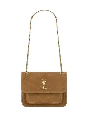 Saint Laurent Monogram Shoulder Bag - Brown