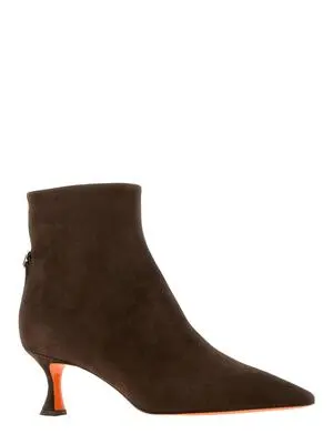 Santoni Pointed-toe Stiletto Heel Ankle Boots - Brown