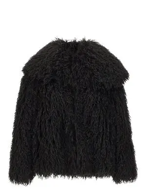 KAOS Long Sleeve Fur Jacket - Black