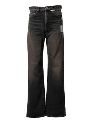 Mihara Yasuhiro Patch-detail Flared Jeans - Black